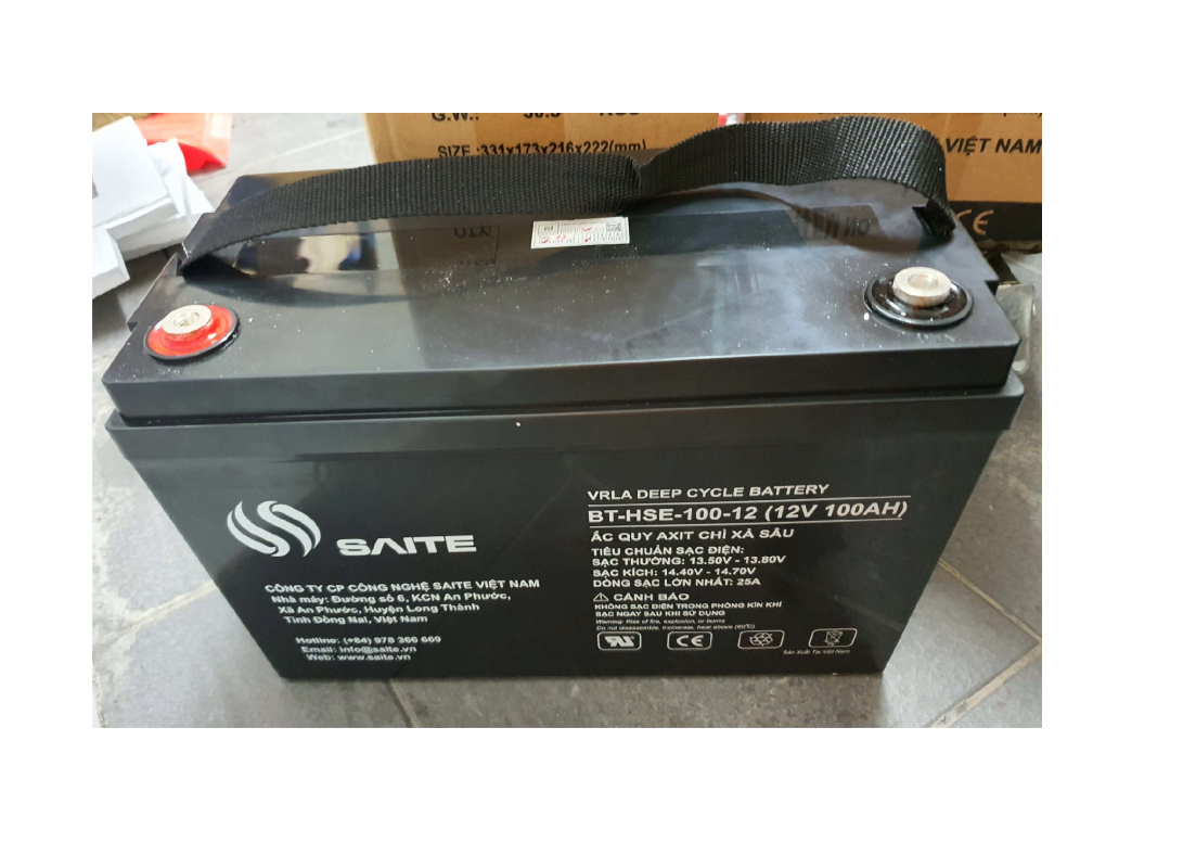 Bình ắc quy Saite AGM DC 12V 100Ah - Công ty TNHH Công Nghệ Như Ý